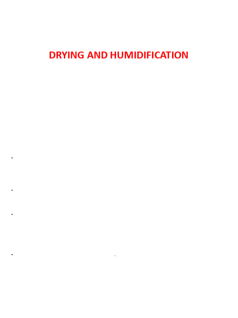 DRYING AND HUMIDIFICATION new | PDF | Humidity | Clothes Dryer