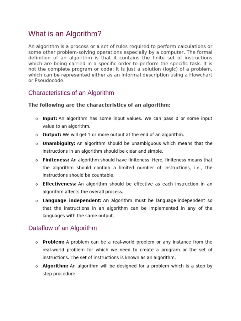 Lec #01 What Is An Algorithm | PDF | Time Complexity | Algorithms