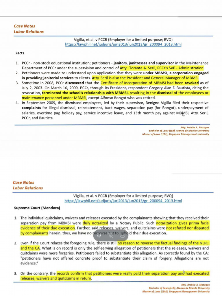 Job Contracting Vs Labor Only Contracting | PDF | Employment ...