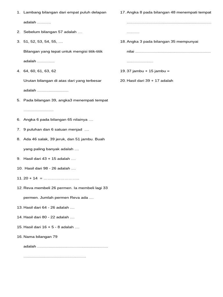 soal mm dan pkn | PDF