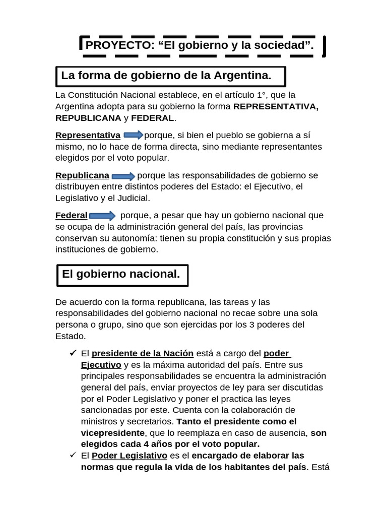 El Gobierno y La Sociedad | PDF | Legislador | Judicaturas