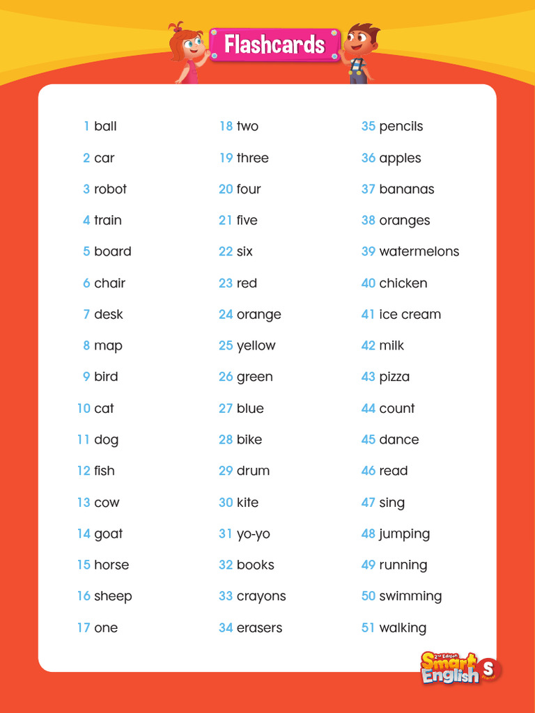 Smart English 2nd E - S - Flashcards - List | PDF