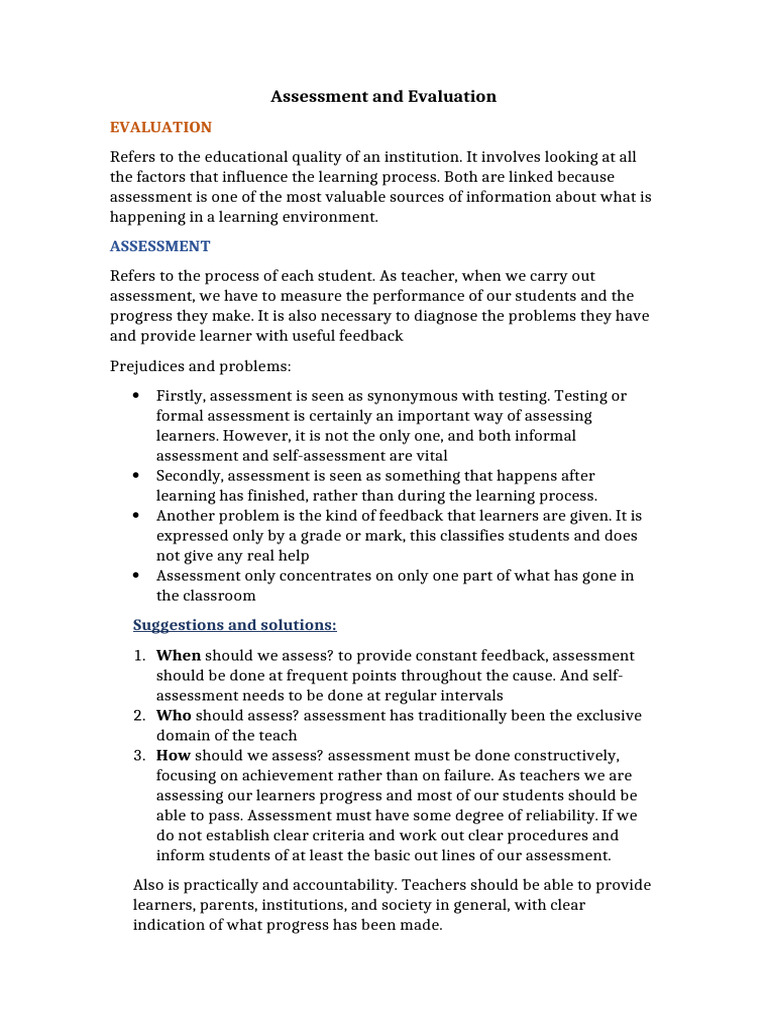 Understanding Assessment in Education | PDF | Educational Assessment ...
