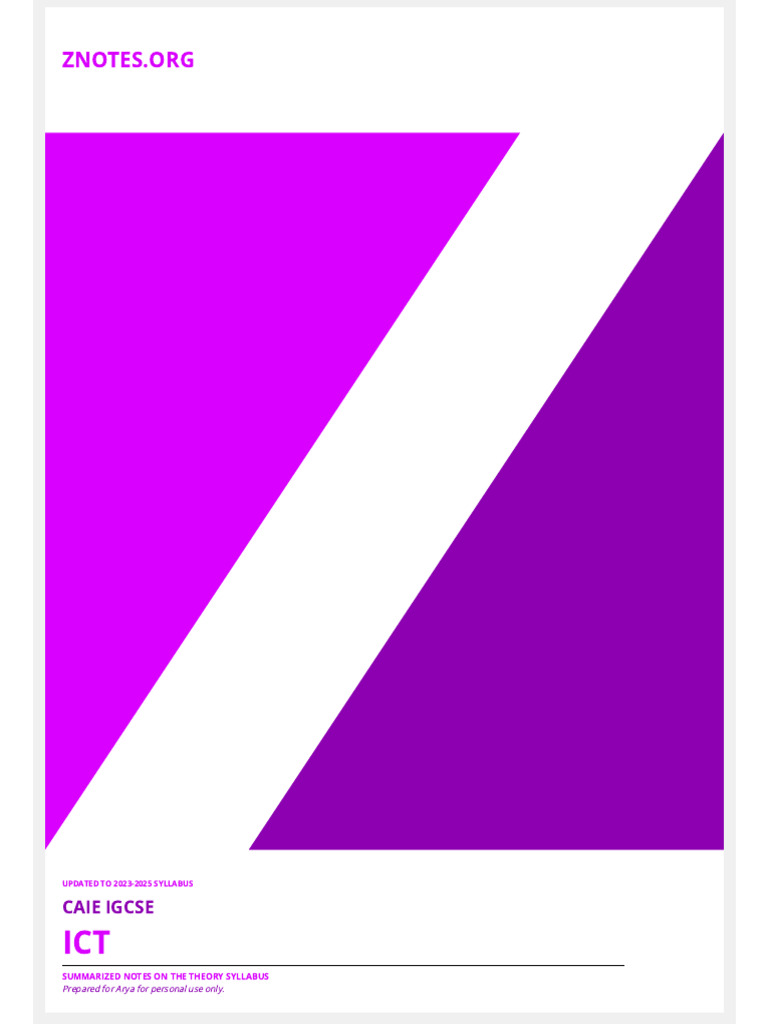 Caie Igcse Ict Theory | PDF | Computer Data Storage | Read Only Memory