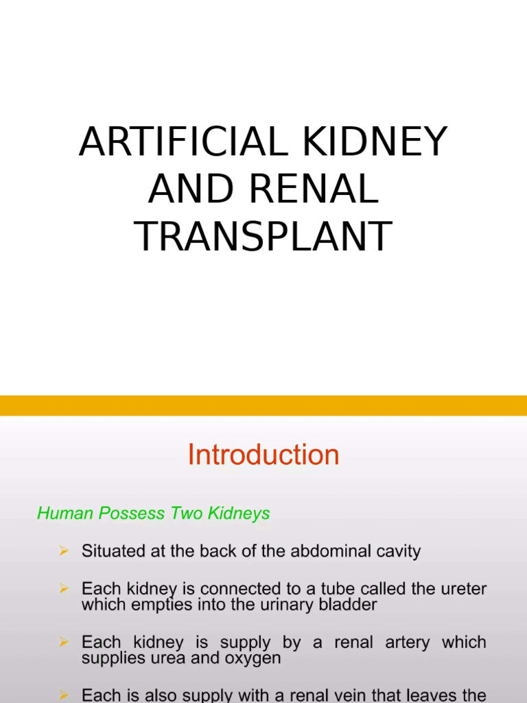 Artificial Kidney | PDF
