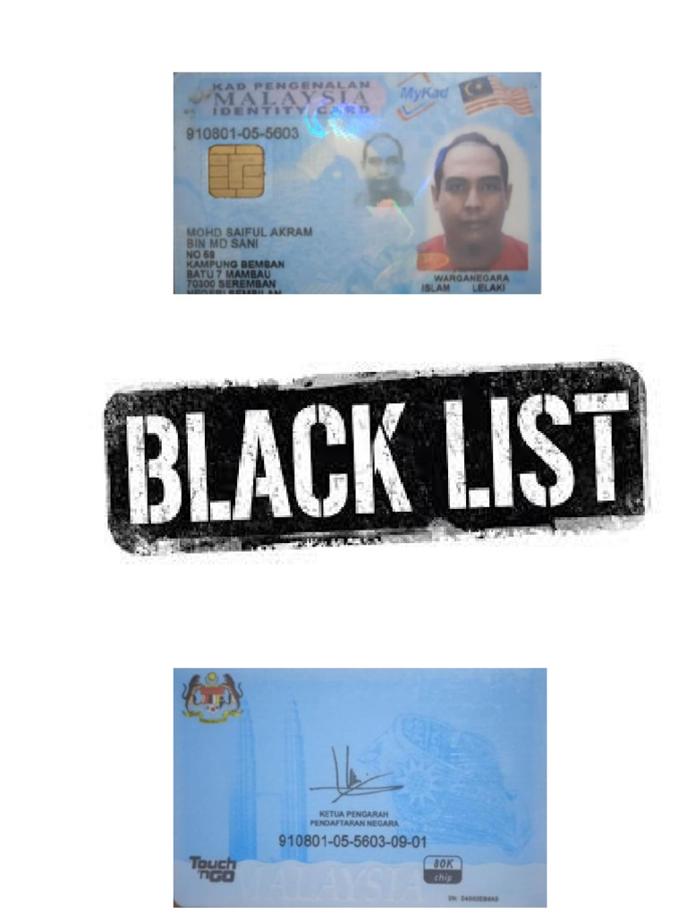 Black List (Mohd Saiful Akram Bin MD Sani) MALAYSIA | PDF