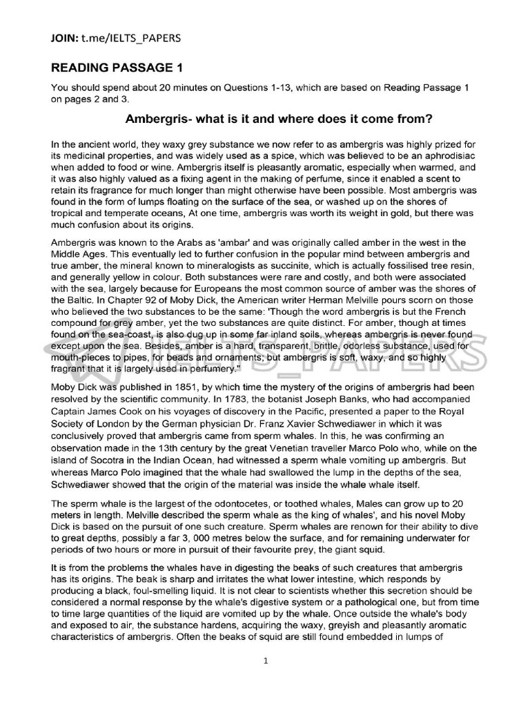 New Reading Passage 1 | PDF