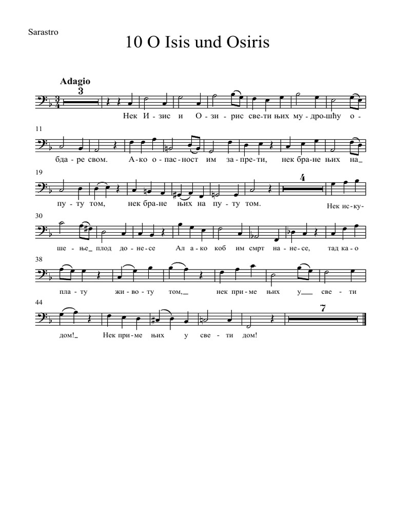 10 Aria Sarastro - Sarastro | PDF