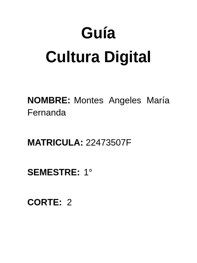 Guía Cultura Digital | PDF