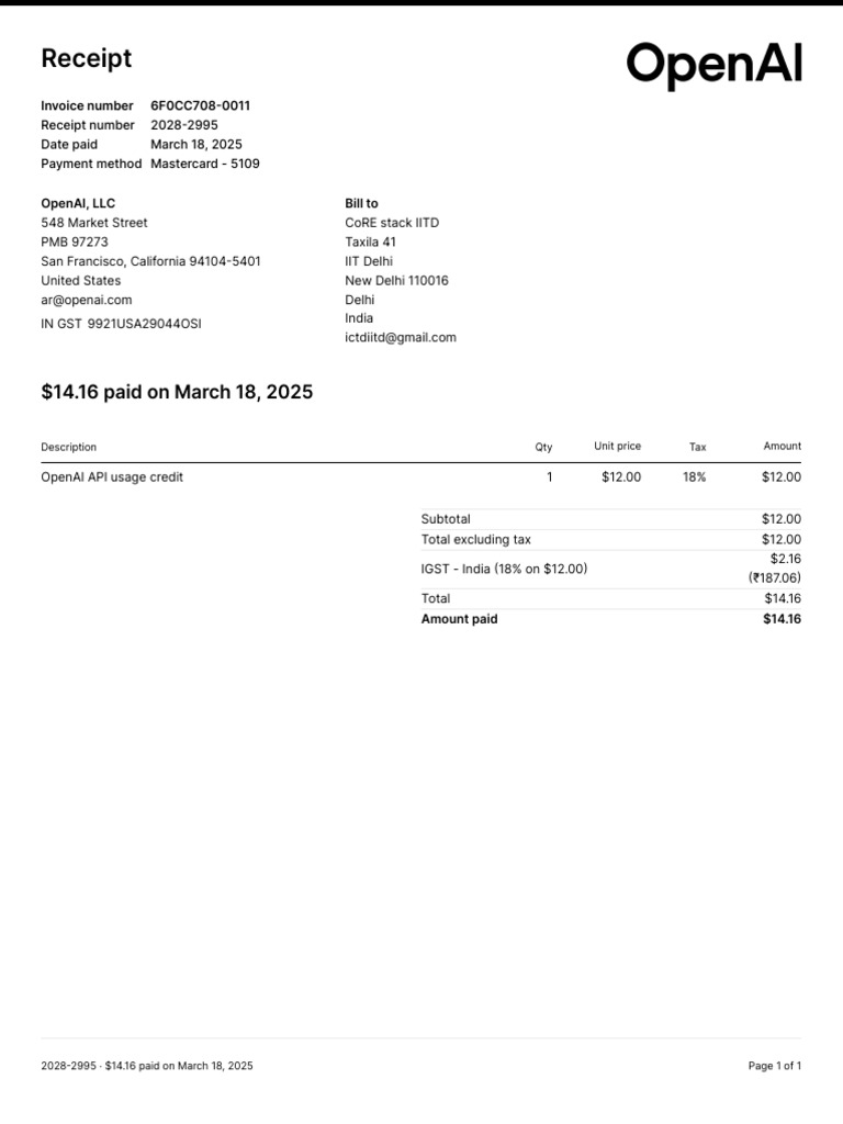 Receipt 2028 2995 | PDF