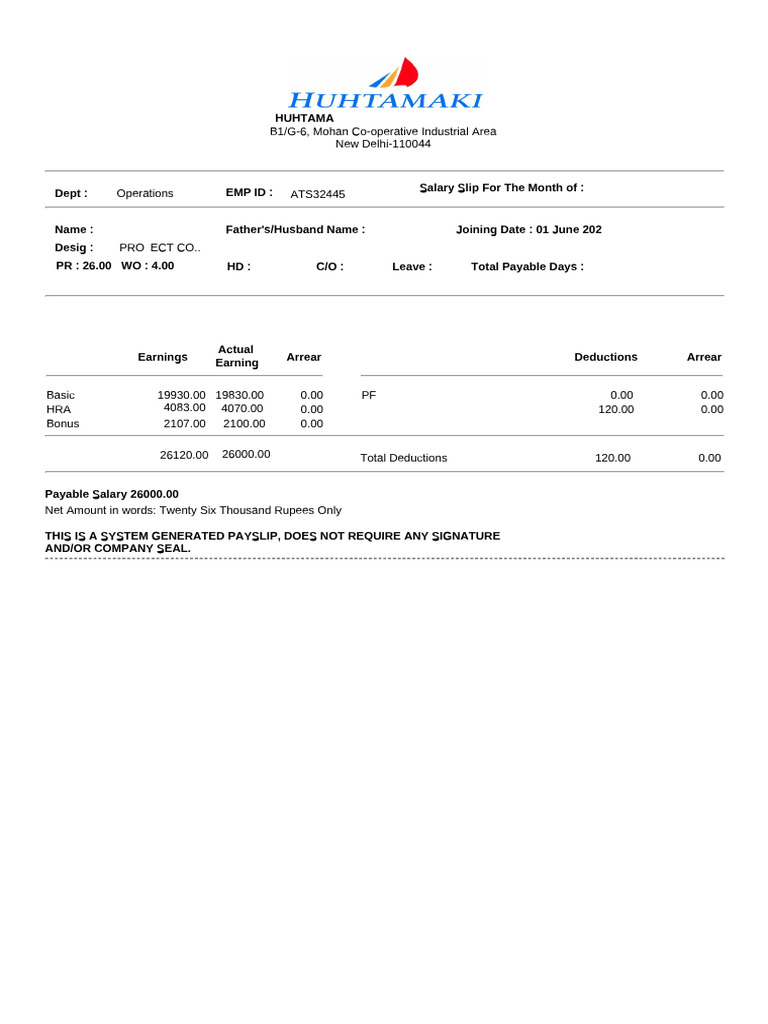 Salaryslip March Pdf