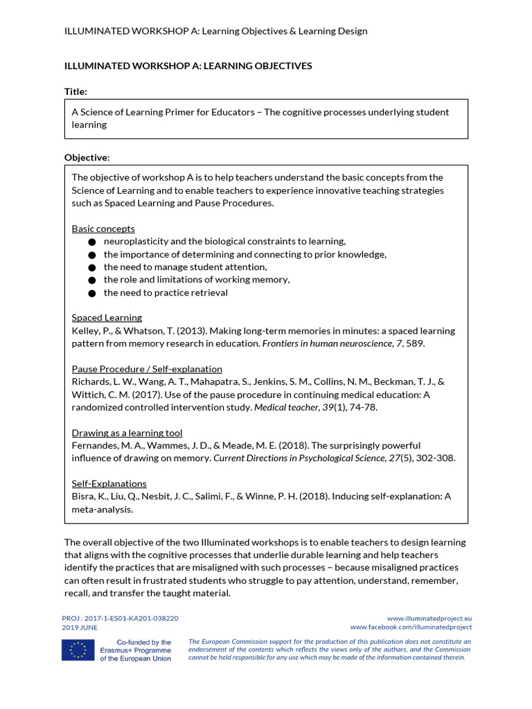 ILLUMINATED A (v1) - Learning Design | PDF | Learning | Memory