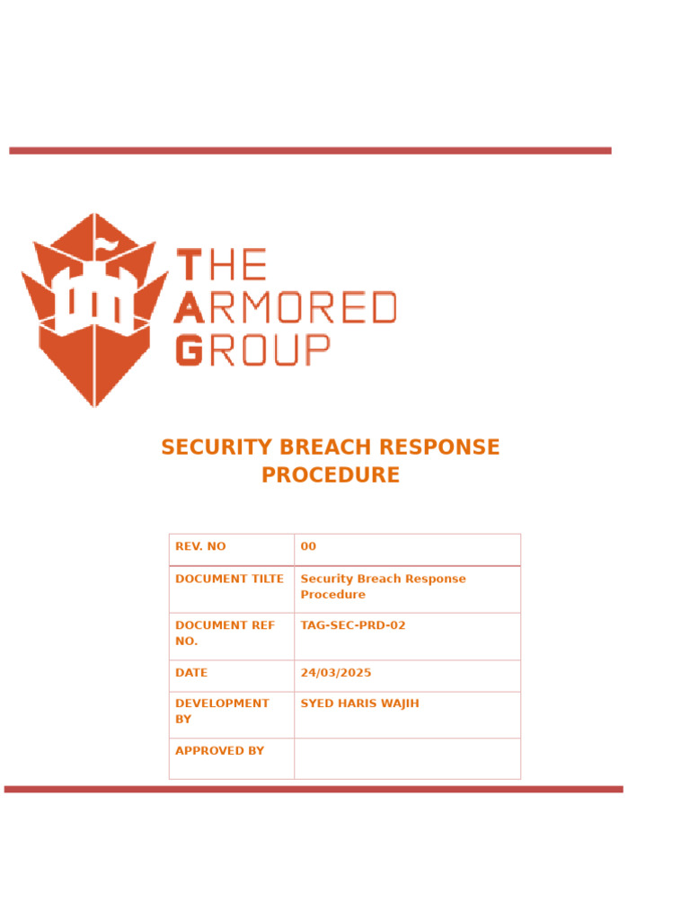 Security Breach Response Plan | PDF | Securities