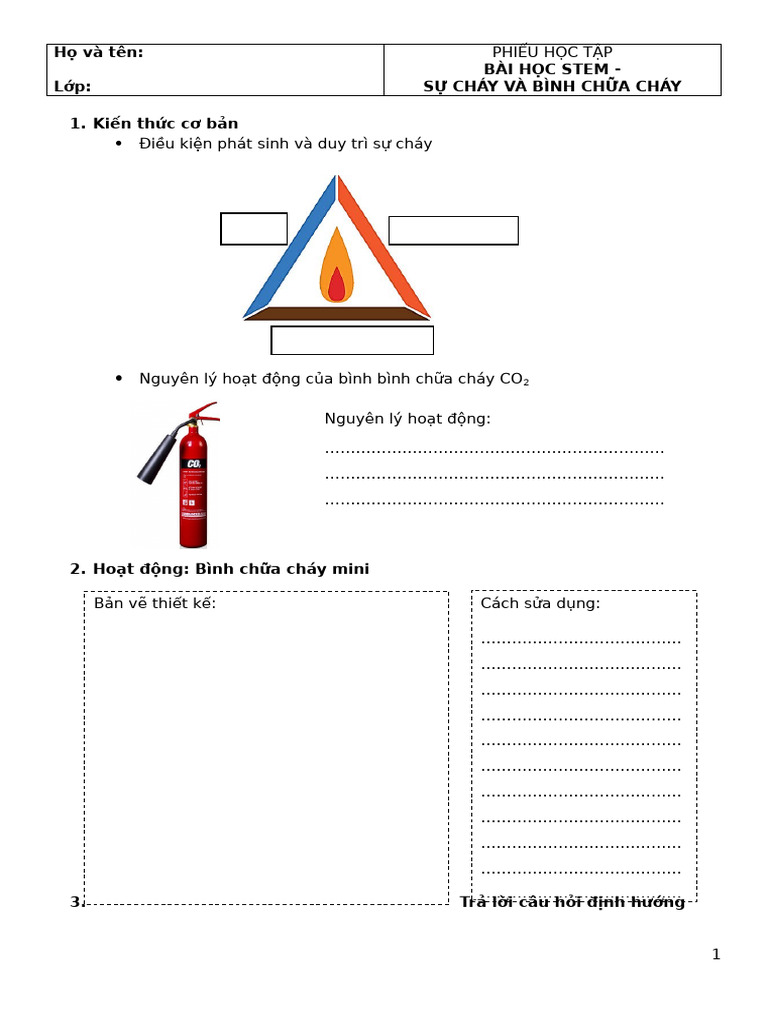 Phieu Hoc Tap - STEM | PDF
