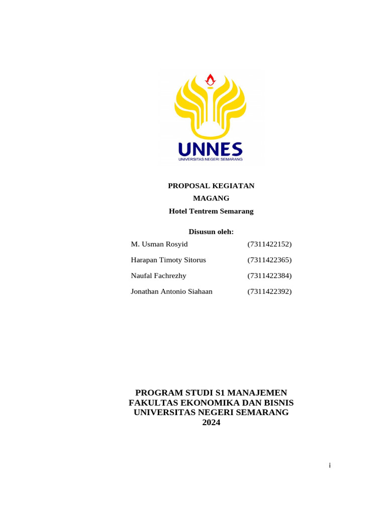 Contoh Proposal Magang | PDF