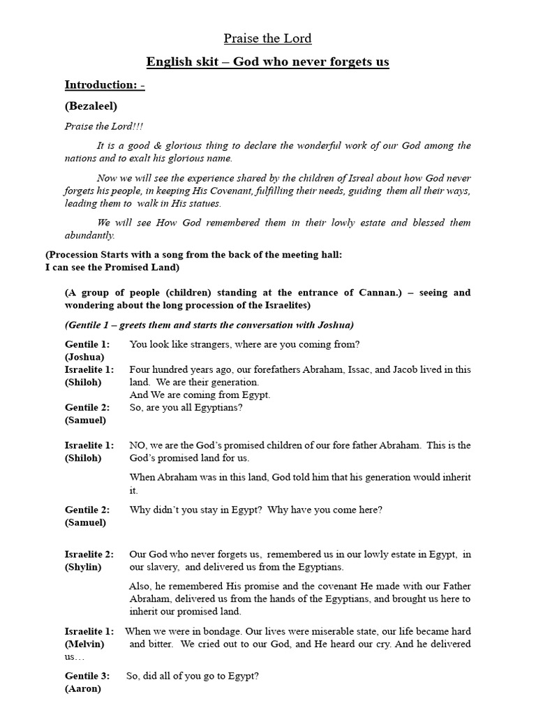 skit | PDF | Book Of Exodus | Abraham