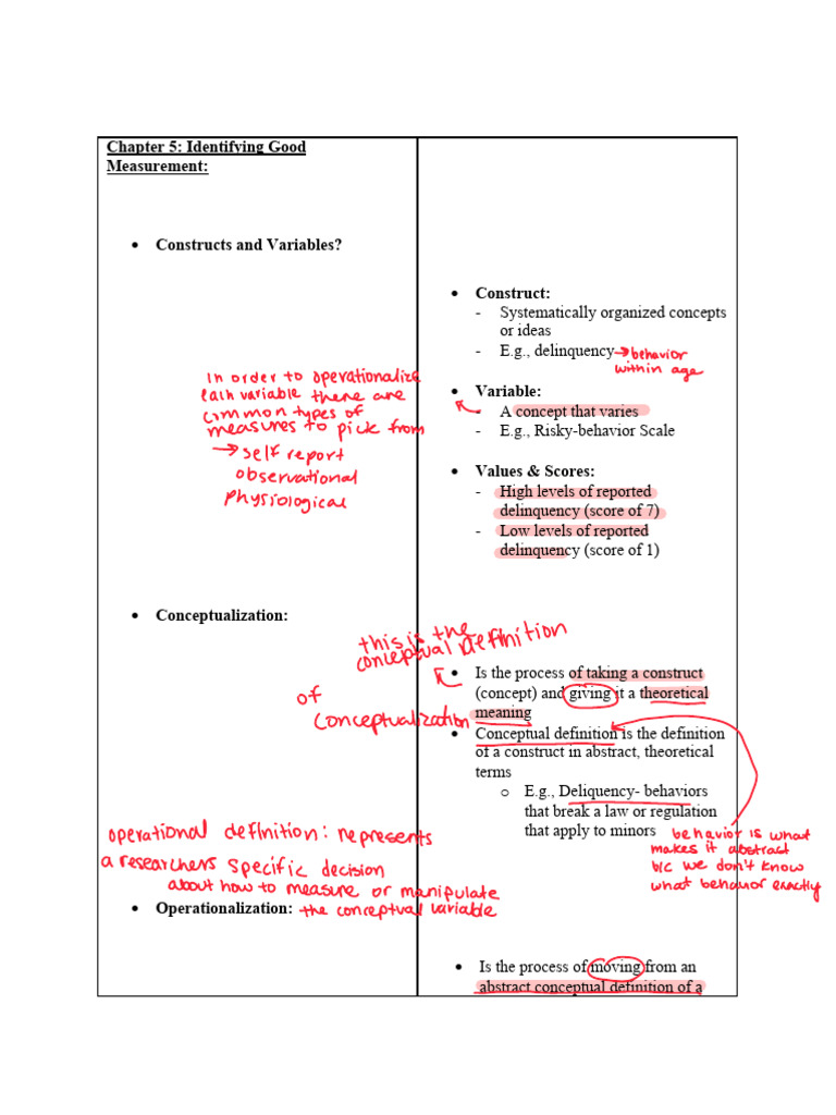Psych 302 Unit 3 | PDF | Level Of Measurement | Validity (Statistics)