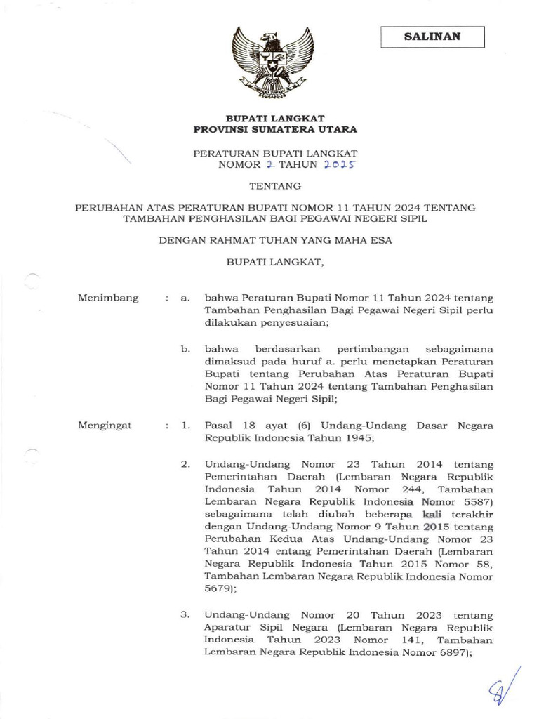 Perbup No 2 Tahun 2025 Oke | PDF