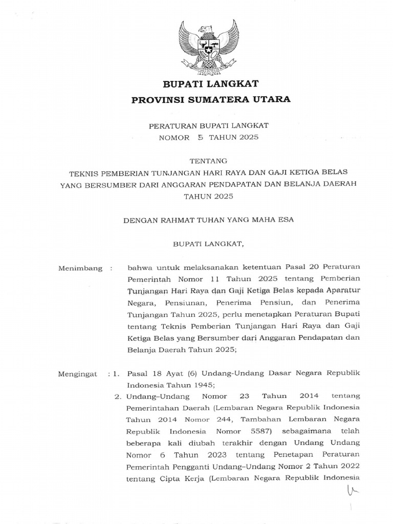 Perbup No 5 Tahun 2025 Oke | PDF