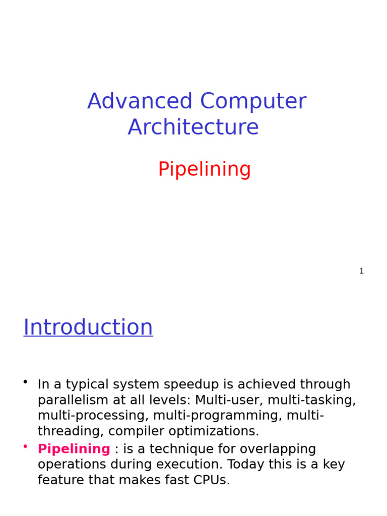 Lecture 22 Pipelining | PDF | Parallel Computing | Computer Architecture