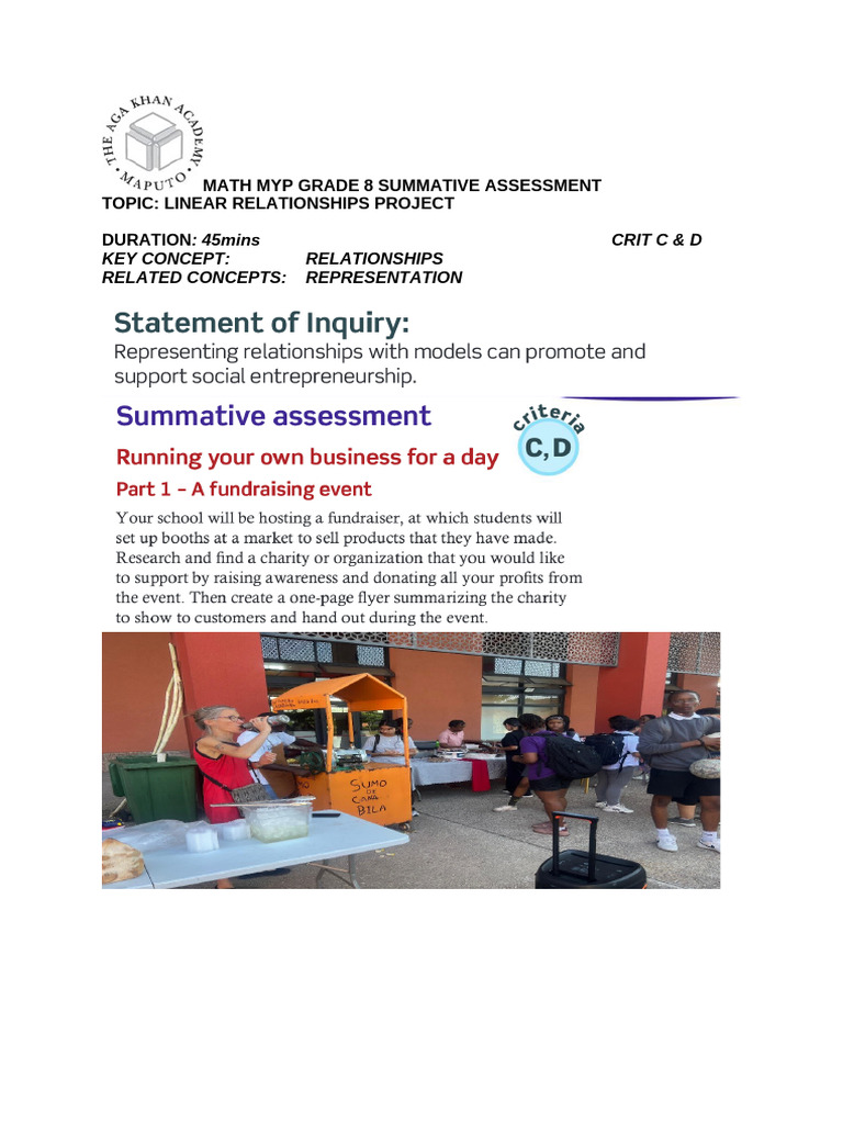 PROJECT_GRADE_8_SUMMATIVE_ASSESSMEN_LINEAR_SYSTEMS | PDF
