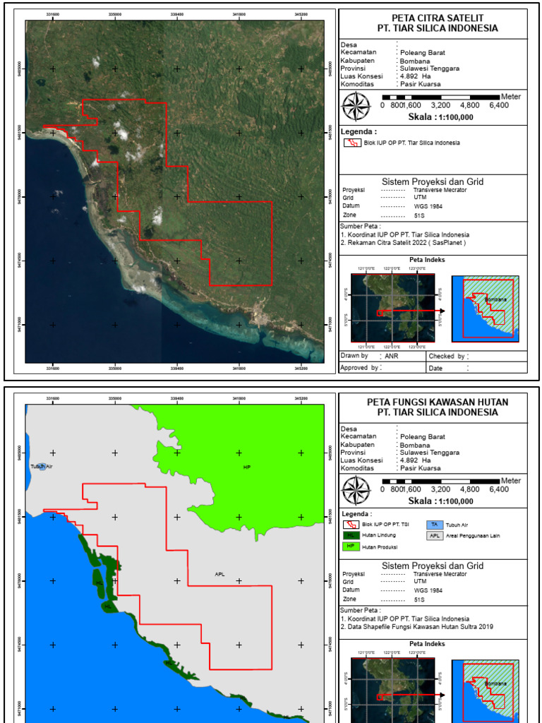 Peta WIUP Eksplorasi PT. TSI | PDF | Cartography | Navigation