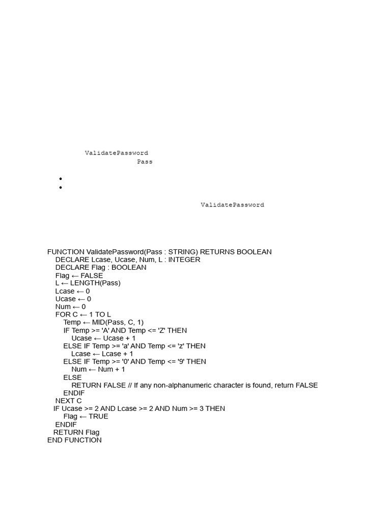 Validate Password | PDF