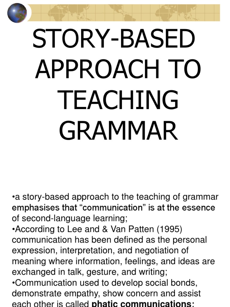 Story-Based Grammar Teaching | PDF | Language Education | Communication