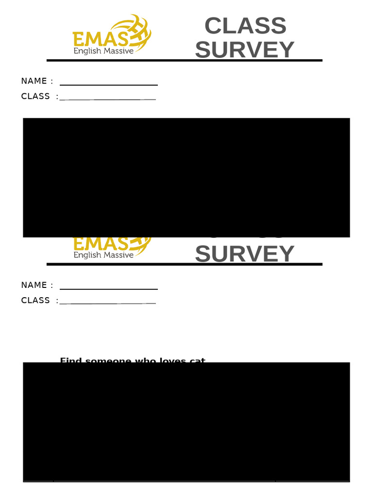 CLASS SURVEY | PDF