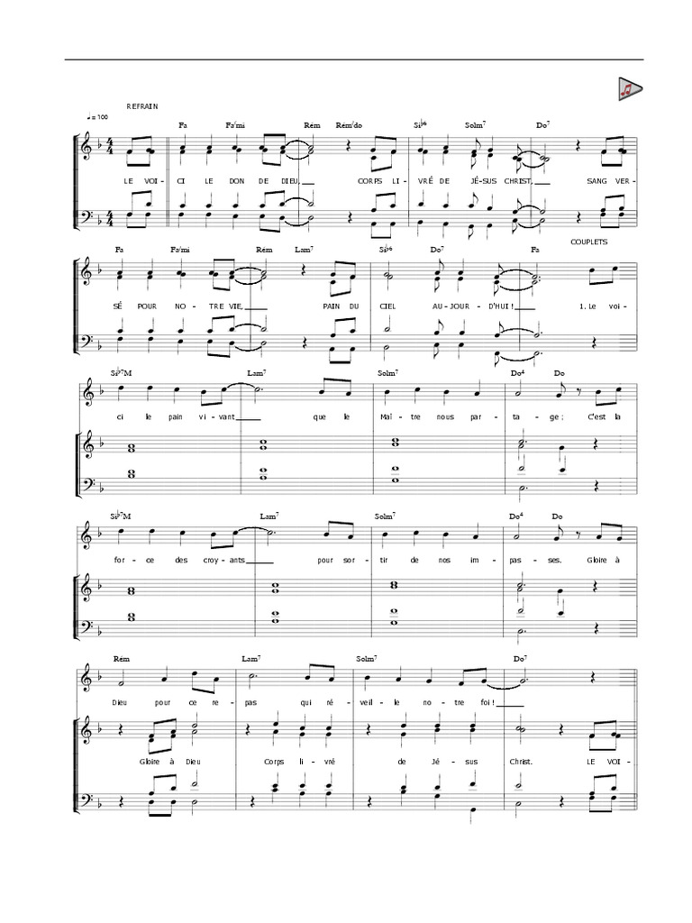 Le Voici Le Don de Dieu D36-81 | PDF