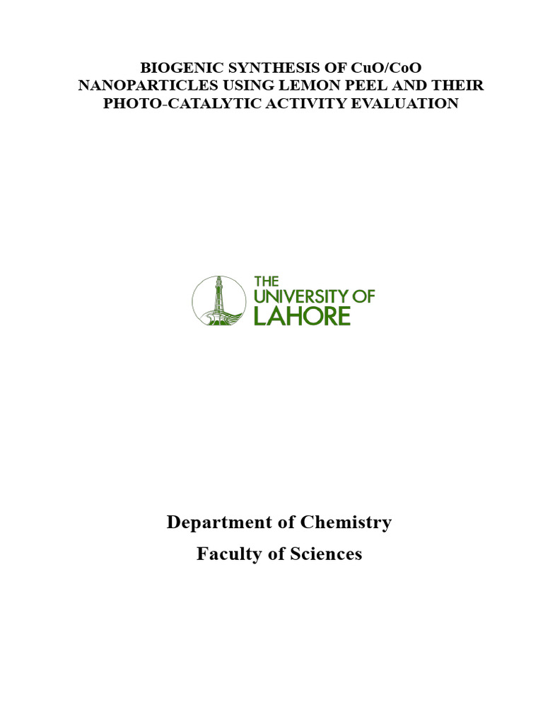 biogenic synthesis of cuo,co np (1) | PDF | Dye | Nanoparticle