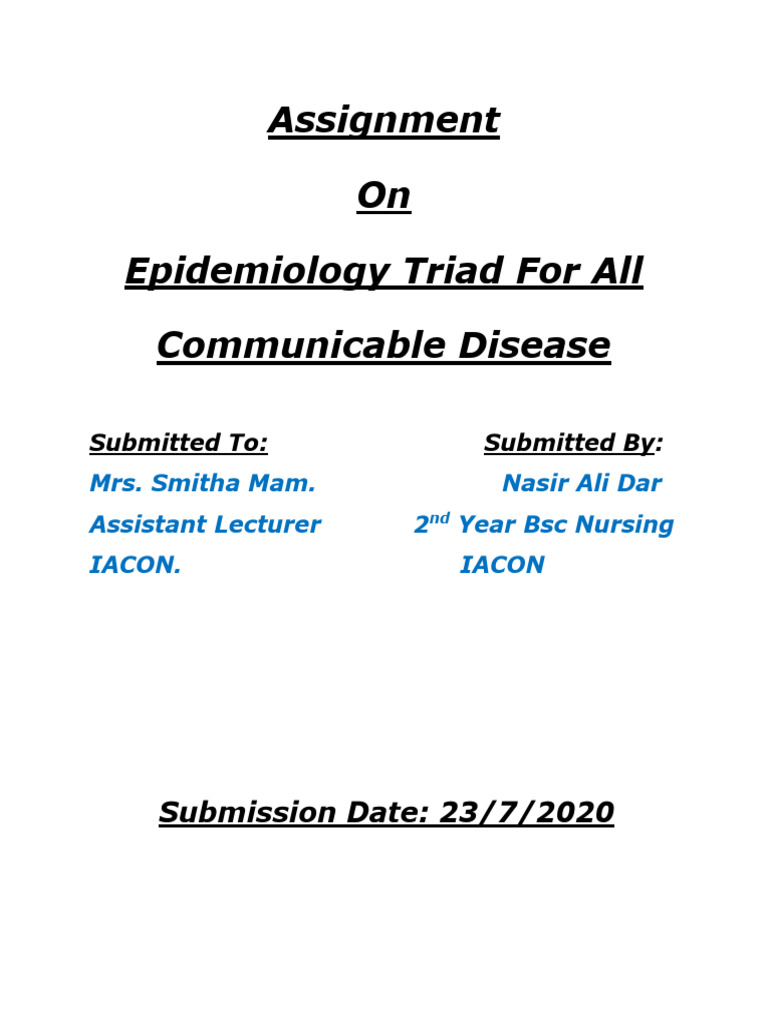 Understanding the Epidemiologic Triad | PDF | Infection | Epidemiology
