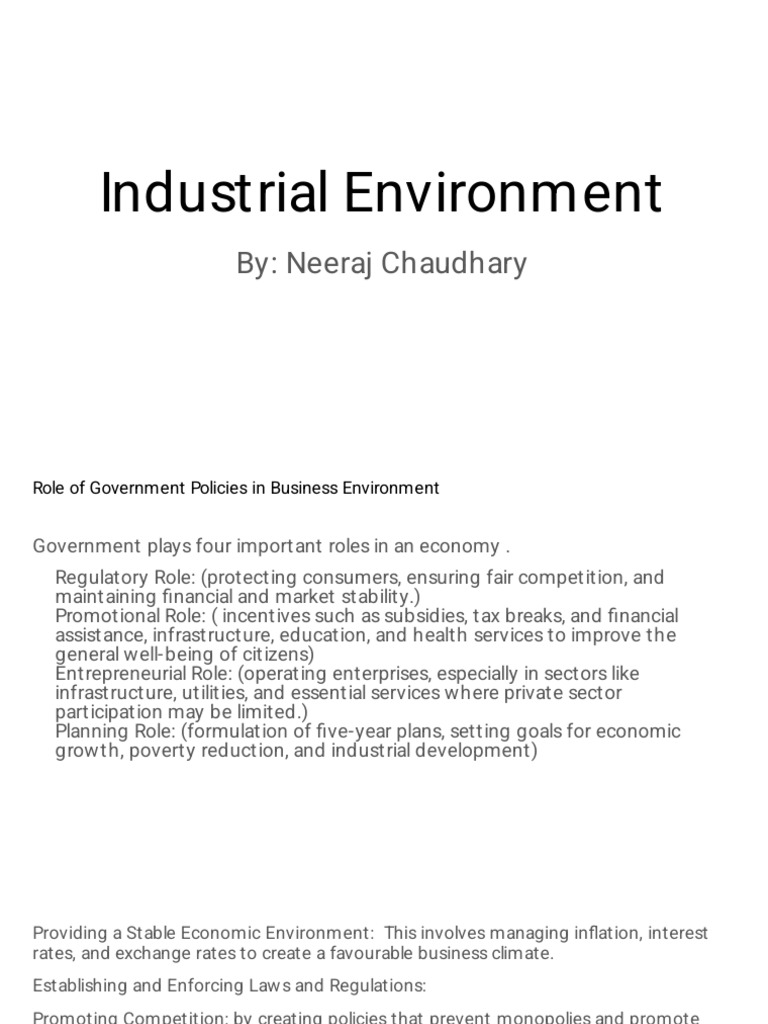 Government's Role in Industrial Growth | PDF | Cooperative | Infrastructure