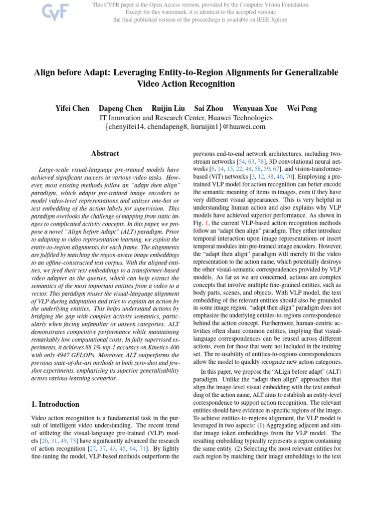 Chen Align Before Adapt Leveraging Entity-To-Region Alignments For Generalizable Video Action ...
