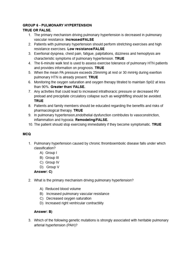 G6-quiz | PDF | Hypertension | Blood Vessel