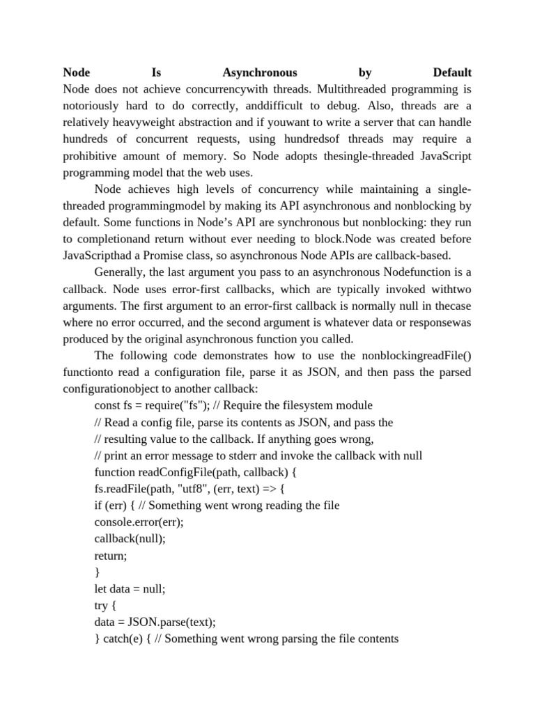 Node Is Asynchronous by Default and Buffers | PDF | Character Encoding | String (Computer Science)