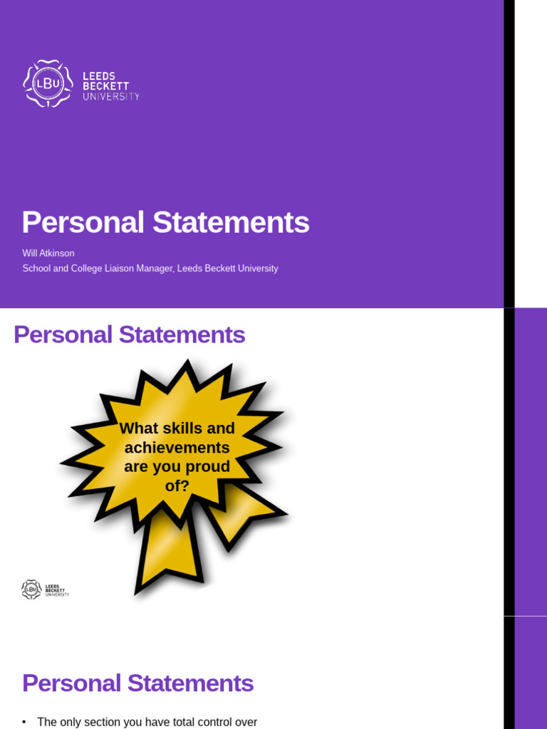 Crafting Effective Personal Statements | PDF