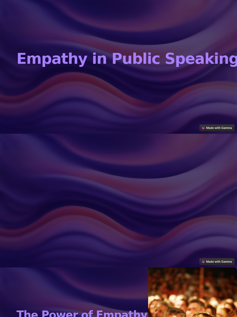 Empathy in Public Speaking | PDF | Empathy | Communication