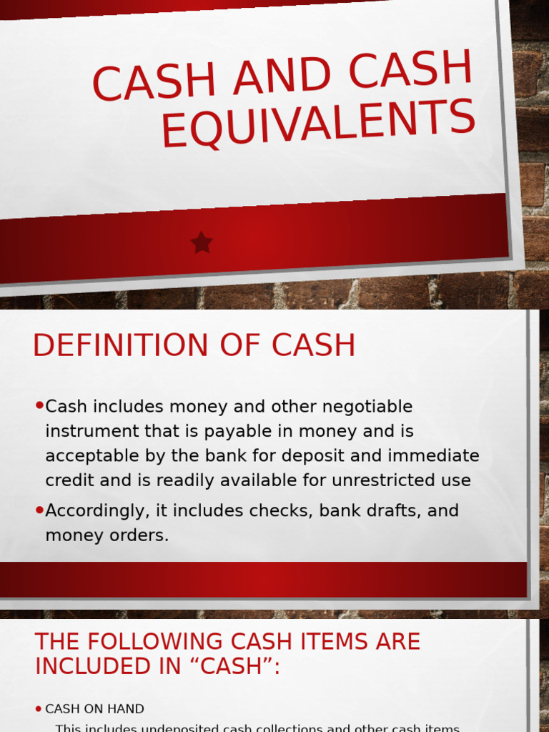 Cash and Cash Equivalents | PDF | Banks | Cheque