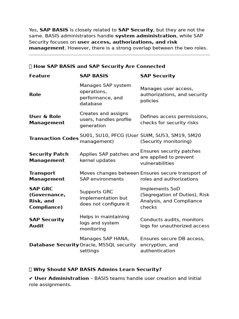 Sap Security | PDF | Computer Security | Security