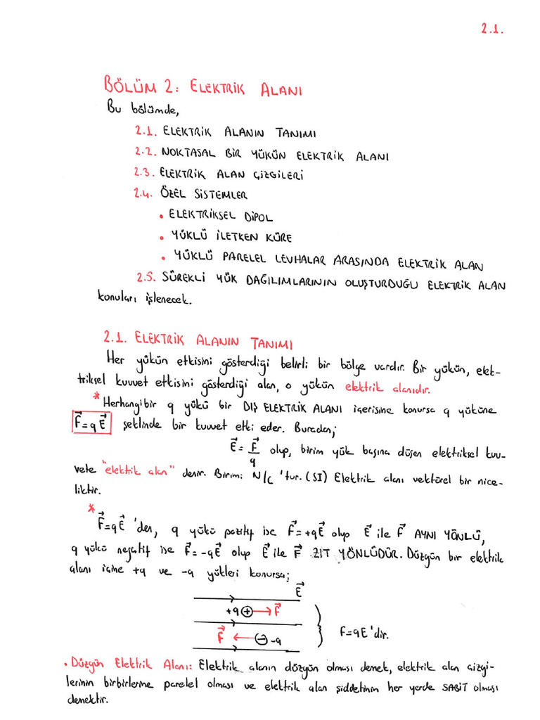 Elektrik Alan PDF | PDF