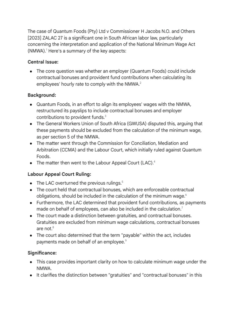 the case of quantum foods pty ltd vs commissioner... | PDF