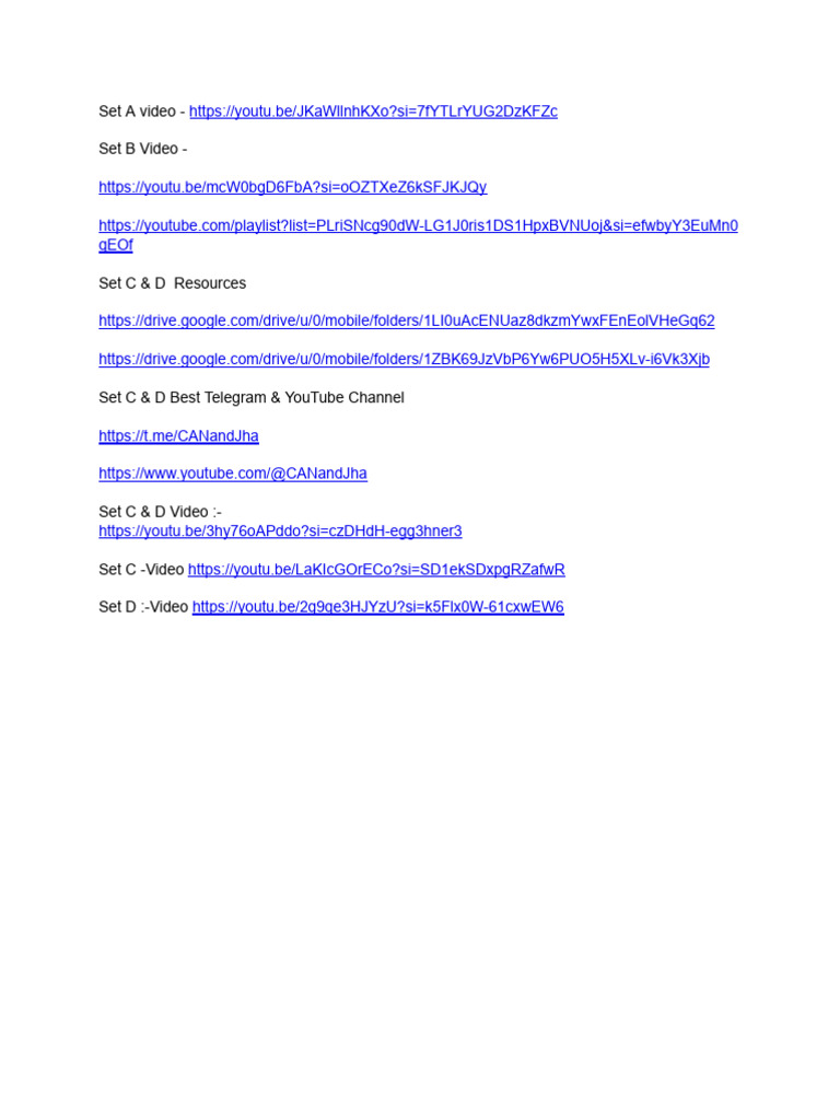 SpOM Set (A, B, C, D) Study Resources-1 | PDF