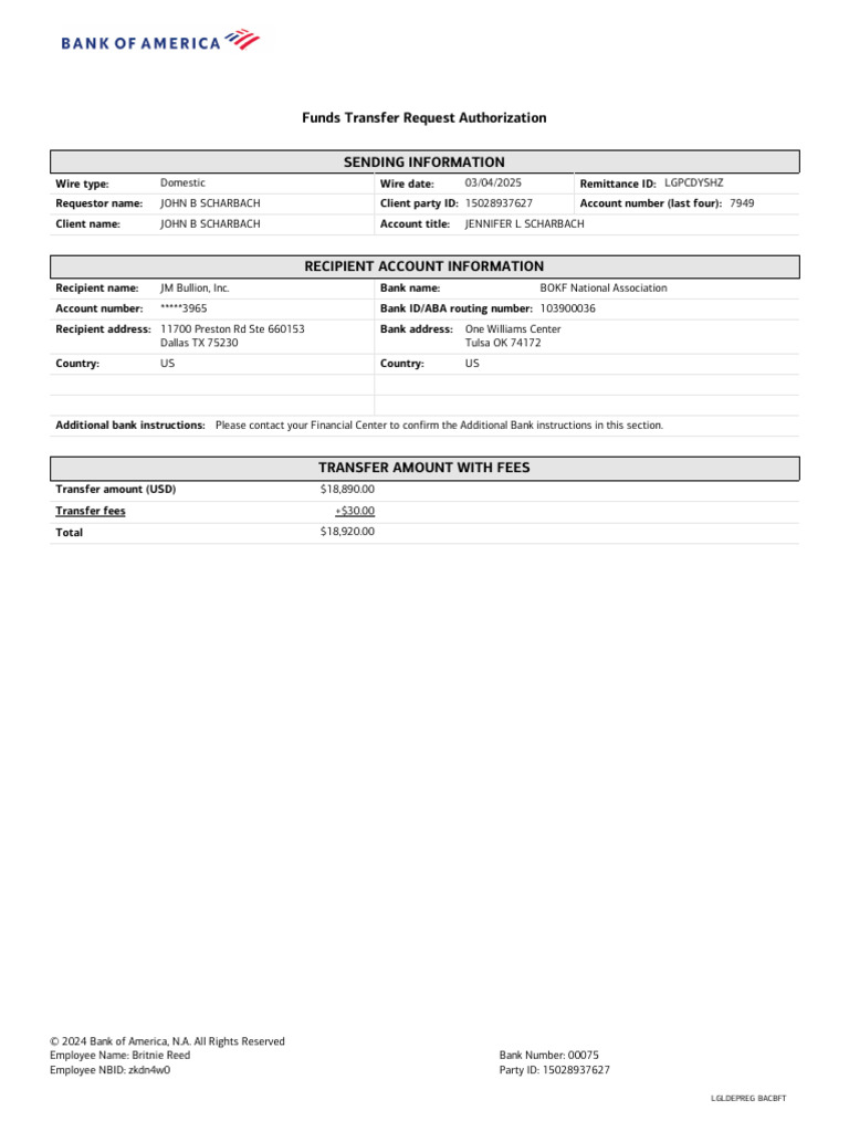 Funds Transfer Request Authorization | PDF | Exchange Rate | Banks
