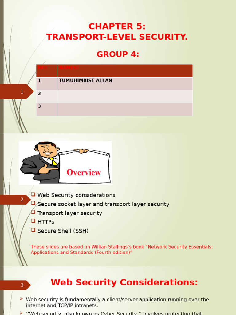 Transport Level Security Presentation | PDF | Transport Layer Security | Secure Shell