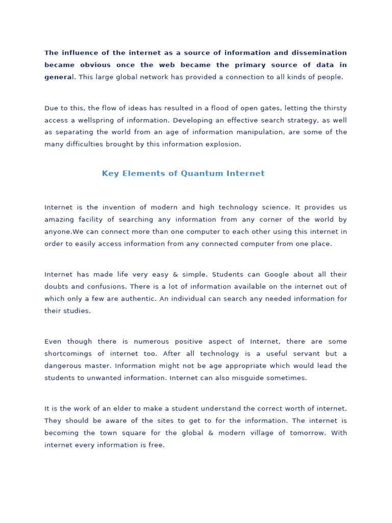 The Internet As A Source of Infor | PDF | Internet | Information
