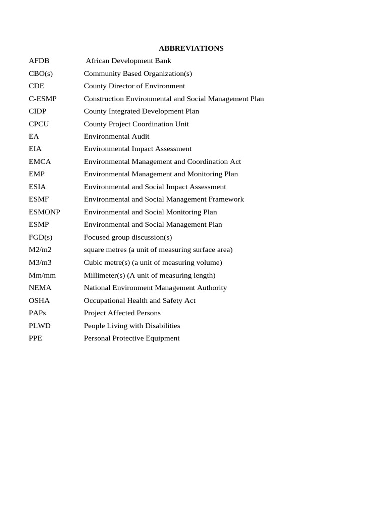 Environmental Impact Assessment for Borehole Project | PDF ...