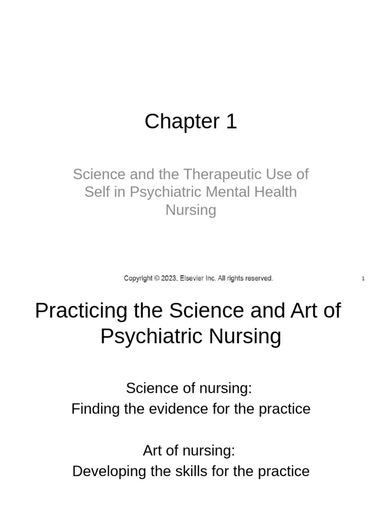 PowerPoint - Chapter 1 - Science and The Therapeutic Use of Self in Psychiatric Mental Health ...