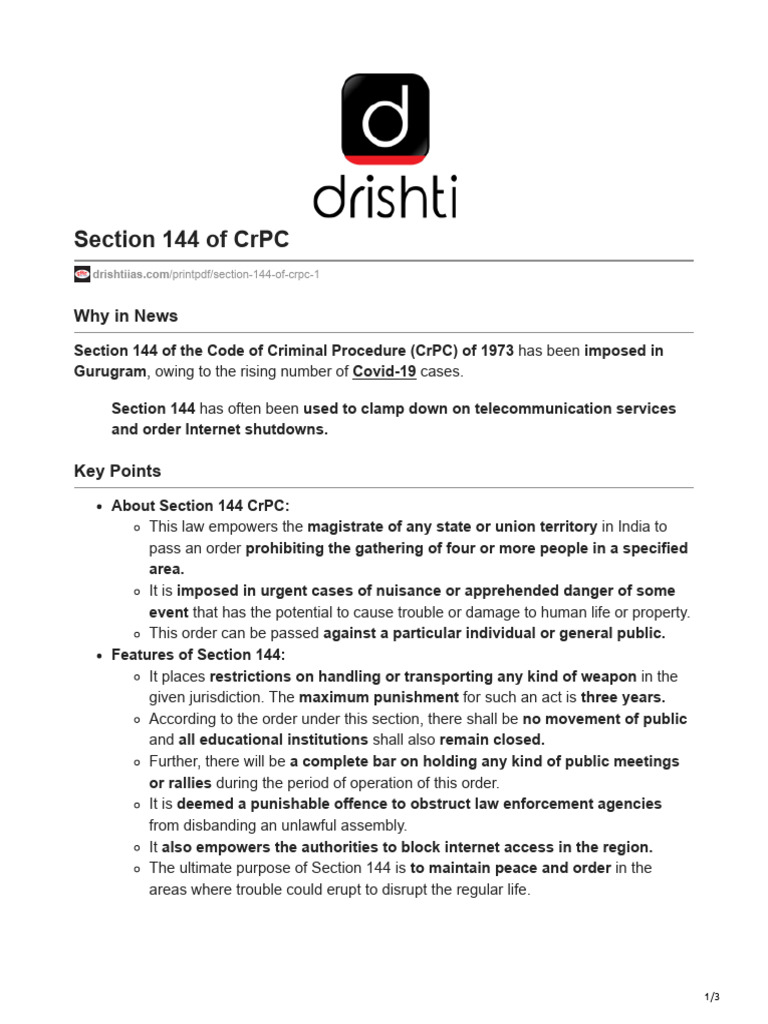 1622093000-section-144-of-crpc-1 | PDF | Legal Documents | Criminal Justice