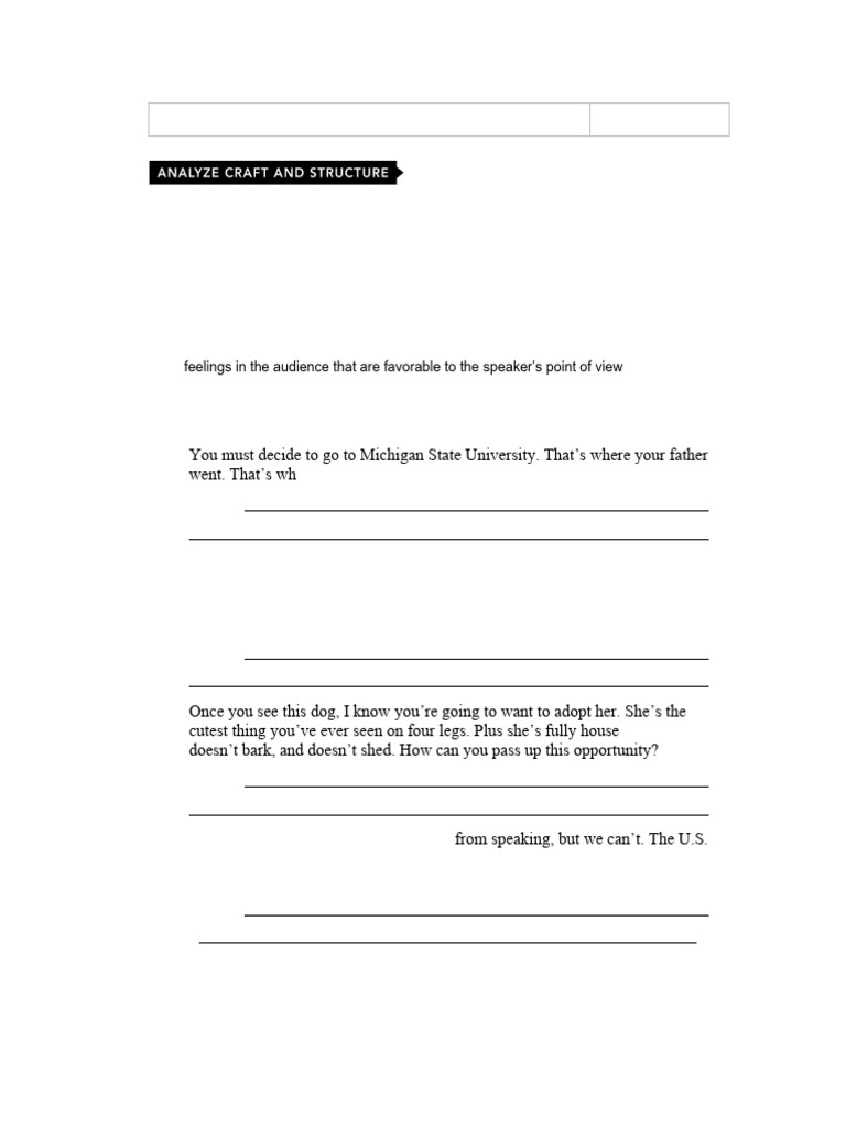 Analyze Craft and Structure_ Persuasive Speech (RP) (PDF) | PDF | Rhetoric